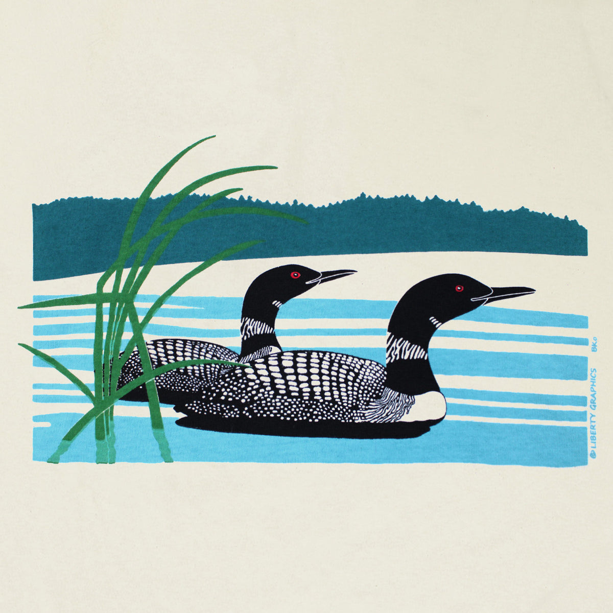 Retro Loons Adult Natural T-shirt – Liberty Graphics