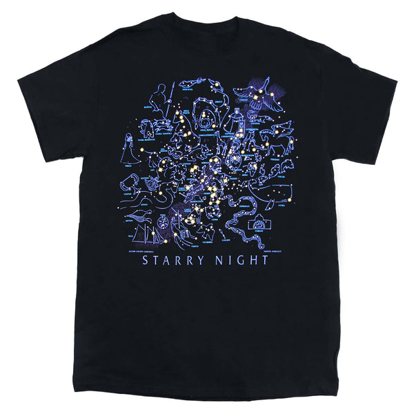 Starry Night Adult Black T-shirt – Liberty Graphics